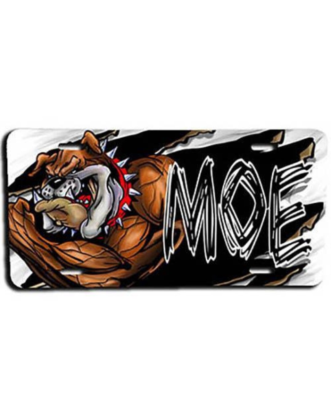 B045 Personalized Airbrush Muscle Bulldog License Plate Tag - Etsy
