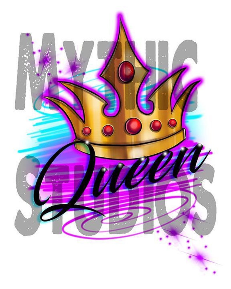 F007 Personalized Airbrushed Crown License Plate Tag - Etsy