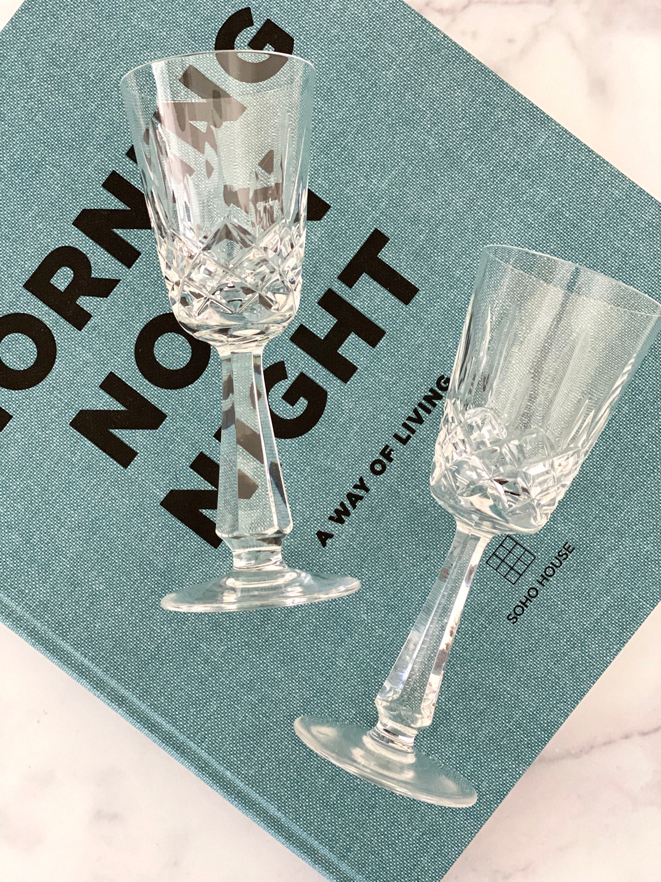 Cut Crystal Mini Wine Glasses Set of 6 - Etsy