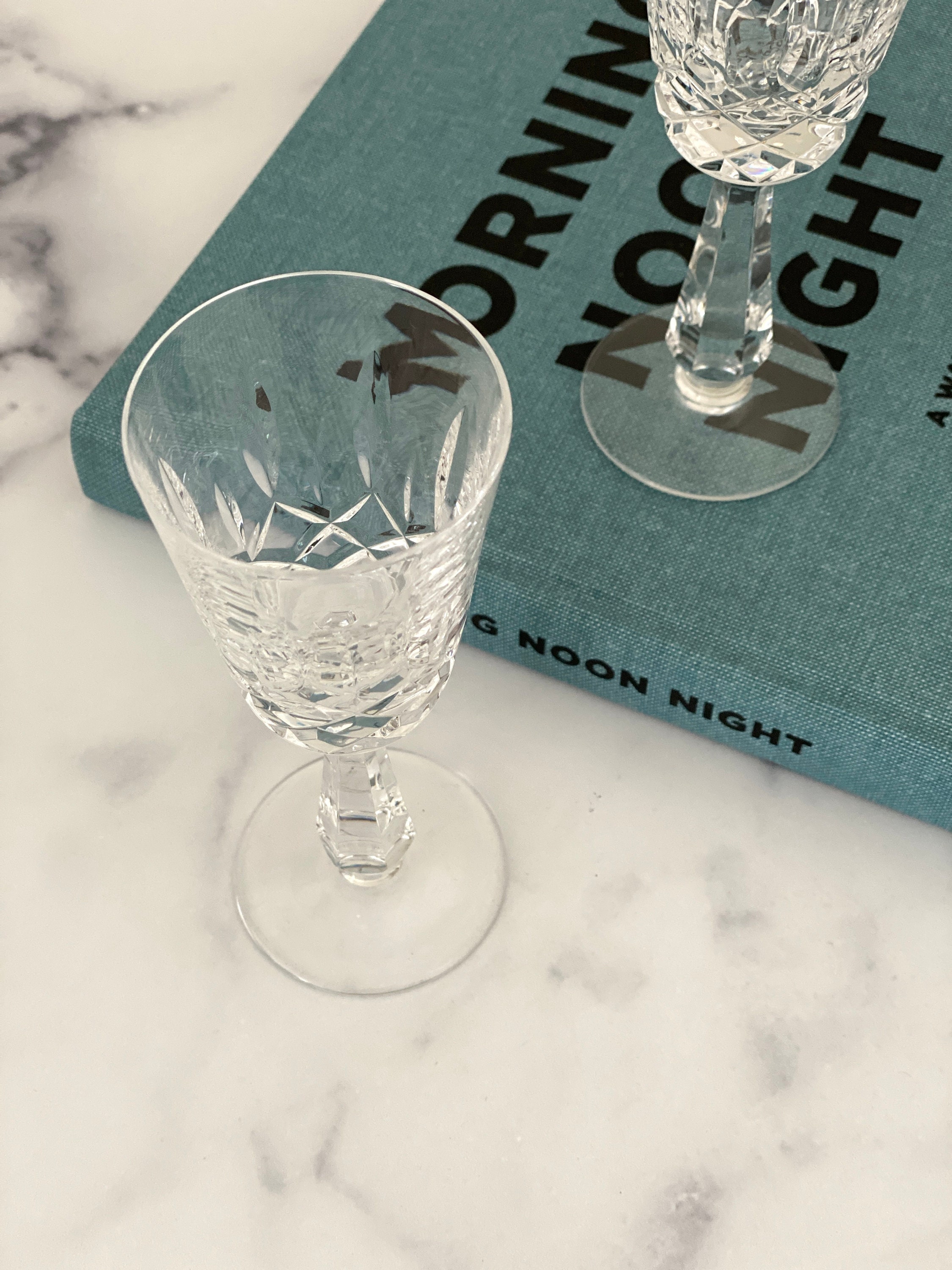 Cut Crystal Mini Wine Glasses Set of 6 - Etsy