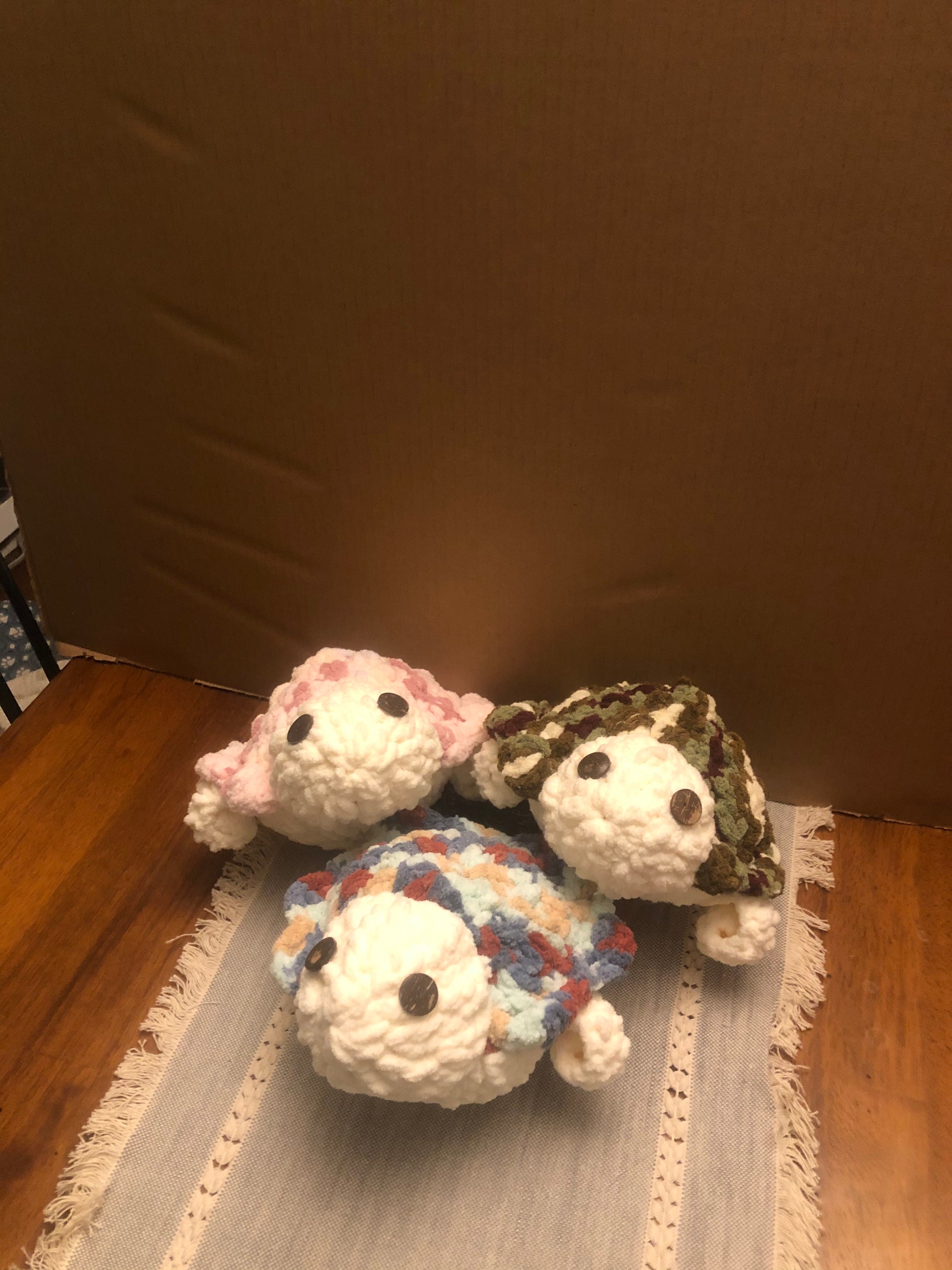 Green Pink and Blue Color Stuffy Turtle - Etsy