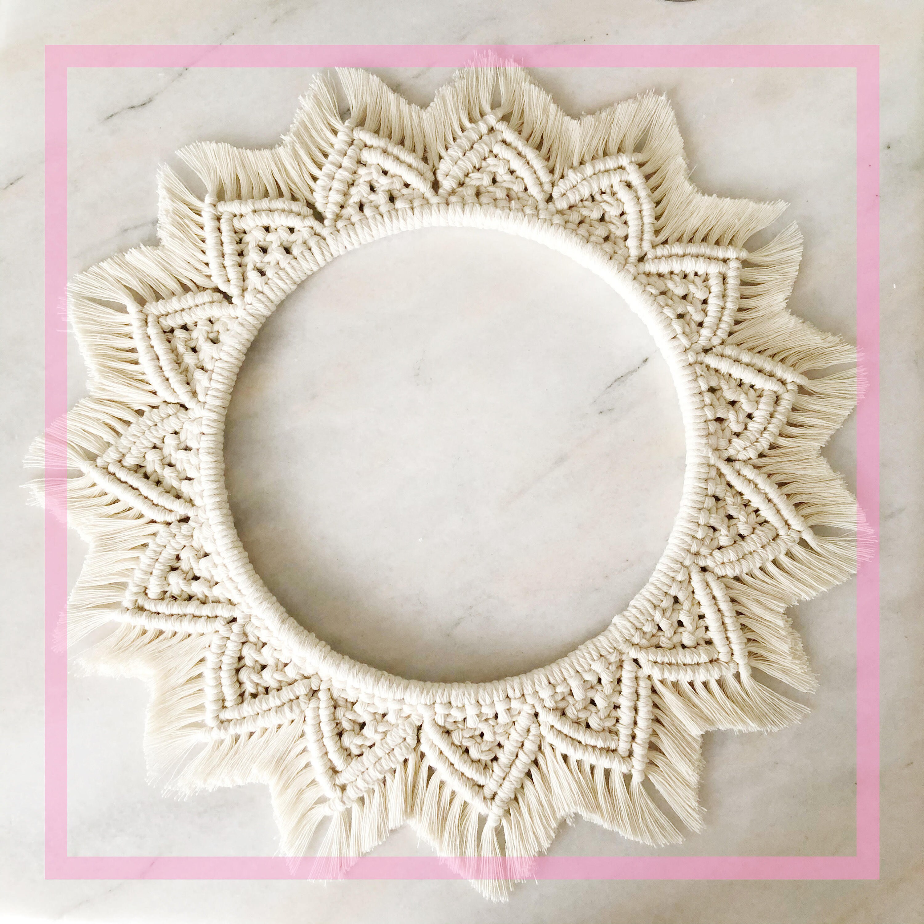 Macrame Mirror Frame // Montessori Mirrors // Nursery Wall - Etsy