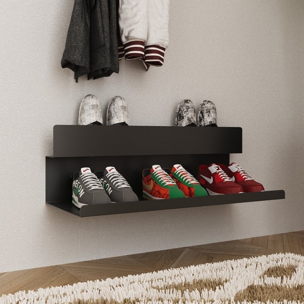Wall Mount Shoe Rack - Etsy