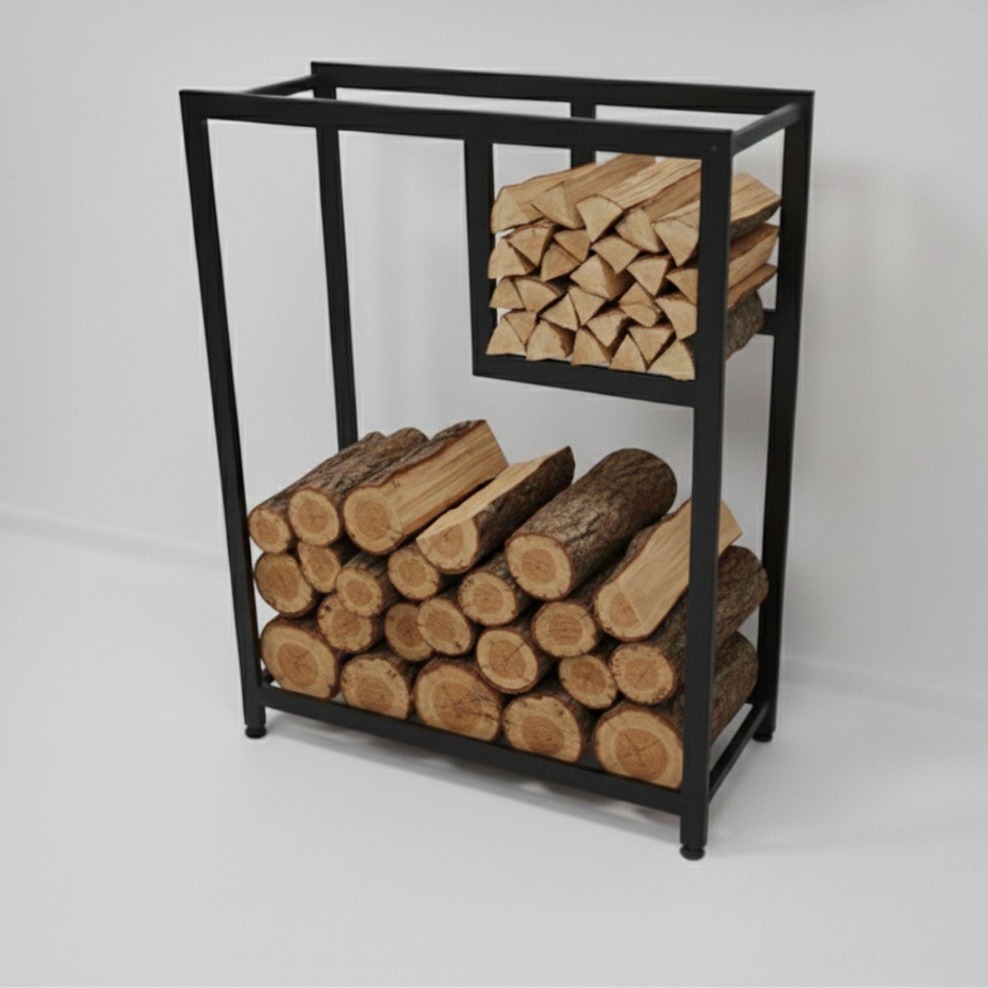 Modern Firewood Storage Rack, Log Holder for Fireplace, Indoor Wood ...
