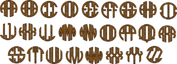 INTERLOCKING VINE MONOGRAM Svgpersonalized Initial Svg - Etsy