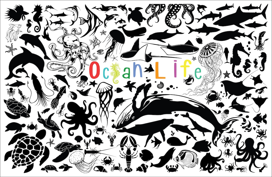OCEAN ANIMALS Svg, Ocean Svg, Sea Animals Svg, Sea Svg, Ocean Animals ...