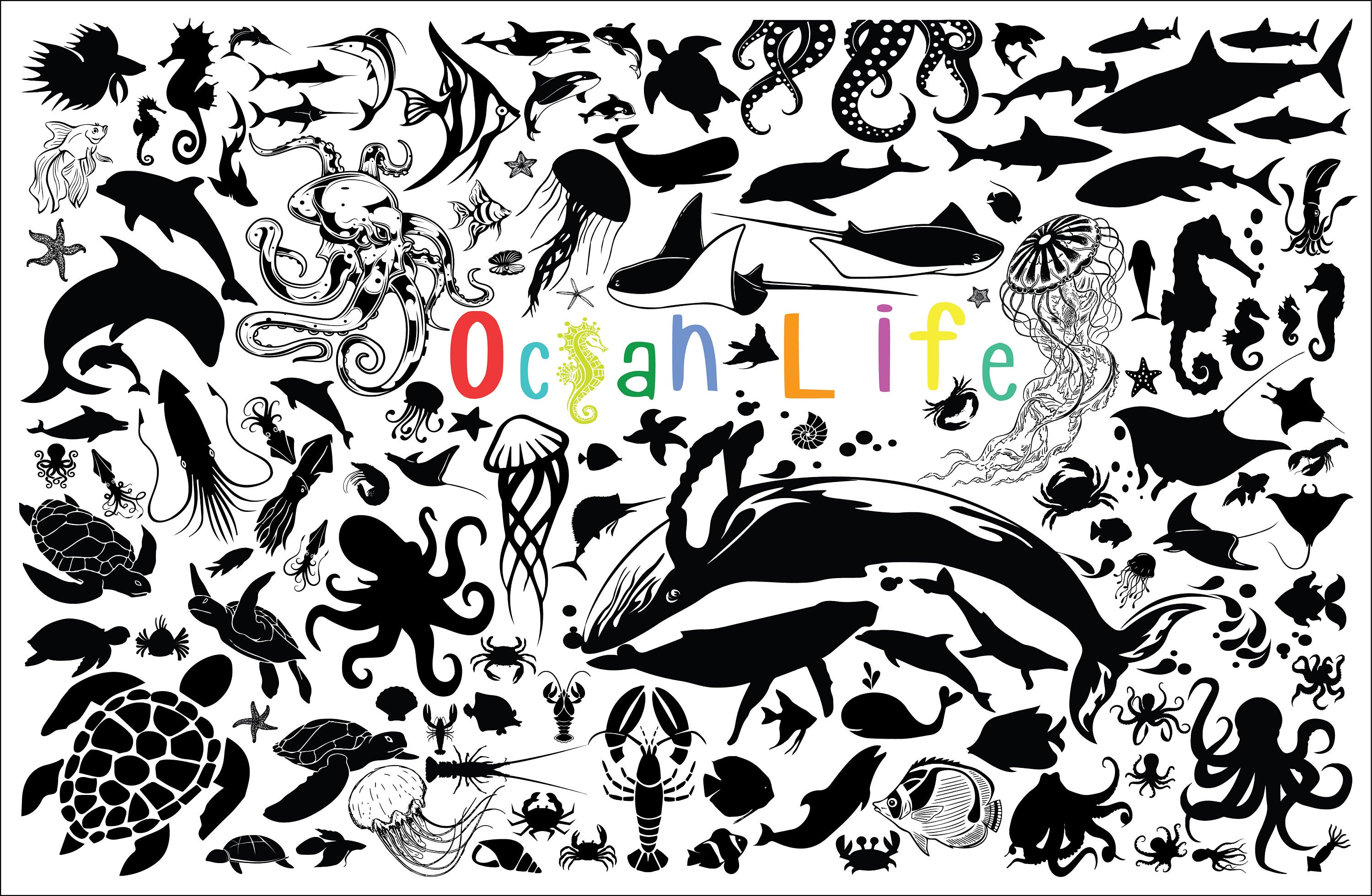 OCEAN ANIMALS Svg, Ocean Svg, Sea Animals Svg, Sea Svg, Ocean Animals ...