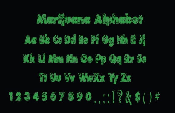 MARIJUANA ALPHABET FONT Svg Fonts Bundle Sillhoutte Svg - Etsy Australia