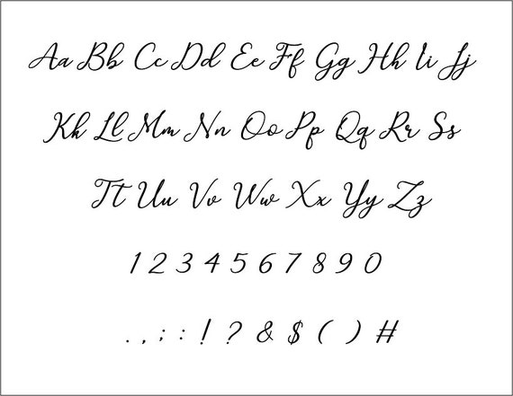 Script Font Alphabet