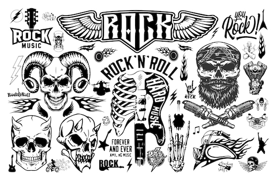 ROCK BUNDLE SVG Rock Music Svg Rock and Roll Bundle Svg - Etsy