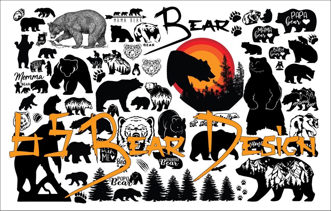 BEAR BUNDLE Svg Bear Svg Papa Bear Svg Mama Bear Svg Baby | Etsy