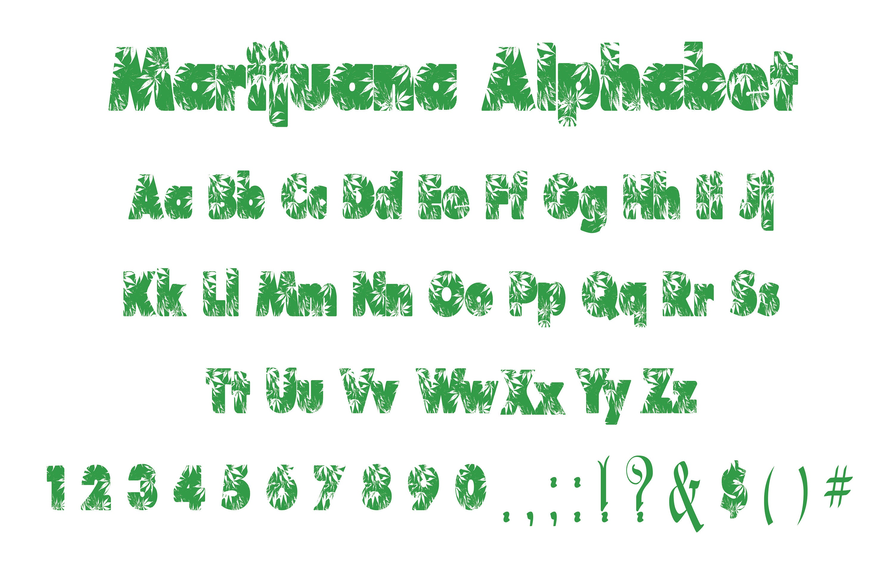 MARIJUANA ALPHABET FONT Svg Fonts Bundle Sillhoutte Svg - Etsy Australia