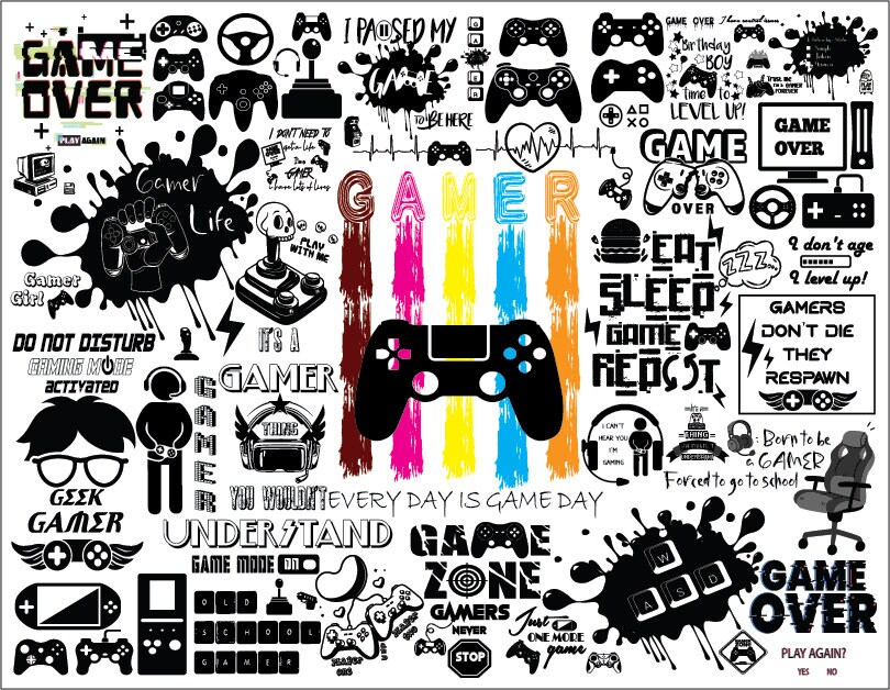 GAMER SVG - Gamer SVG-Bundle - Gaming SVG-Bundle - Lustiger Gamer ...