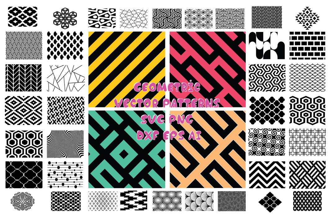 PATTERNS BUNDLE Svg, Geometric Patterns , Background Pattern Bundle Svg ...