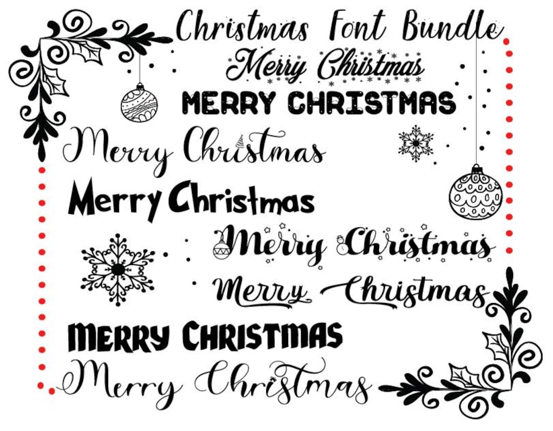 CHRISTMAS FONT BUNDLE Svg - Christmas Font Svg - Christmas Alphabet Svg ...