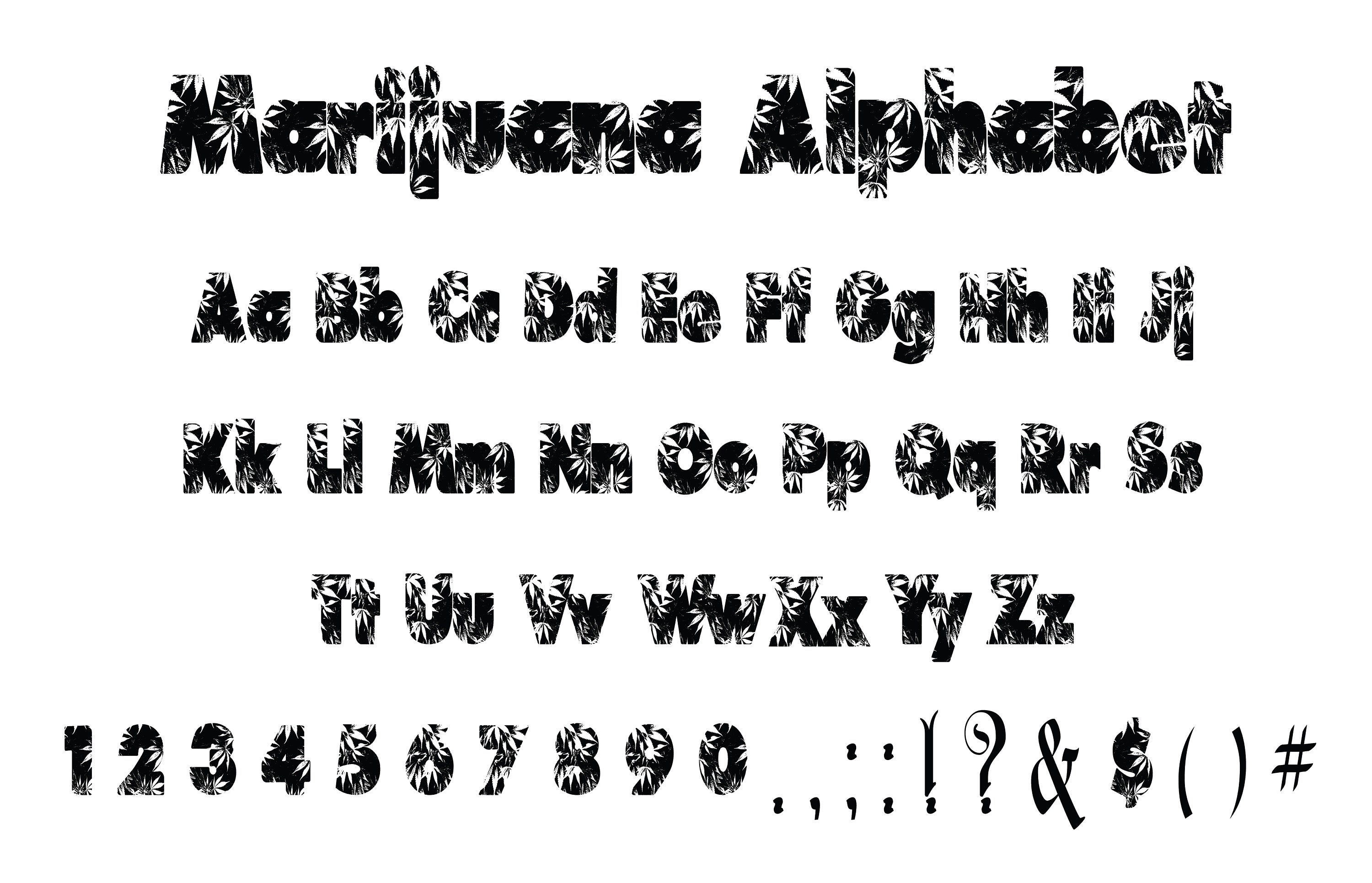 MARIJUANA ALPHABET FONT Svg Fonts Bundle Sillhoutte Svg - Etsy Australia