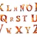 Flames Alphabet Watercolor Clipart - Fire Alphabet - Letters PNG ...