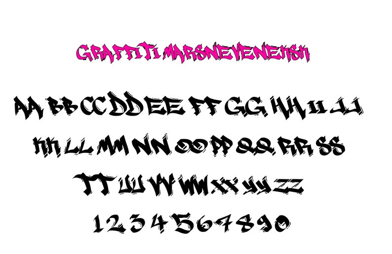 GRAFFITI FONT BUNDLE Svg Graffiti Font Pack Graffiti Font - Etsy