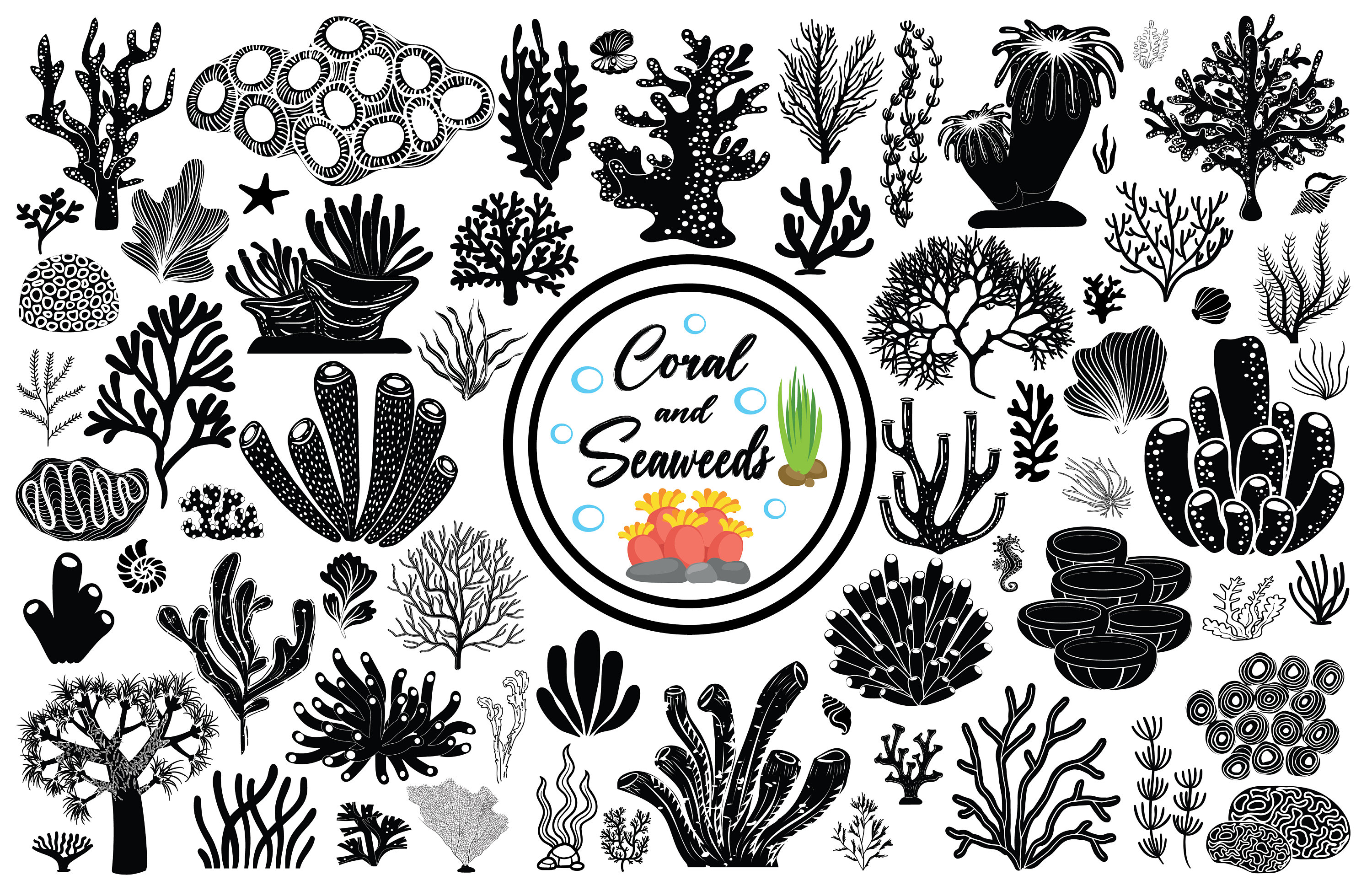 Seaweed Svg Coral Svg Under the Sea Svg Plants Svg Marine - Etsy Canada