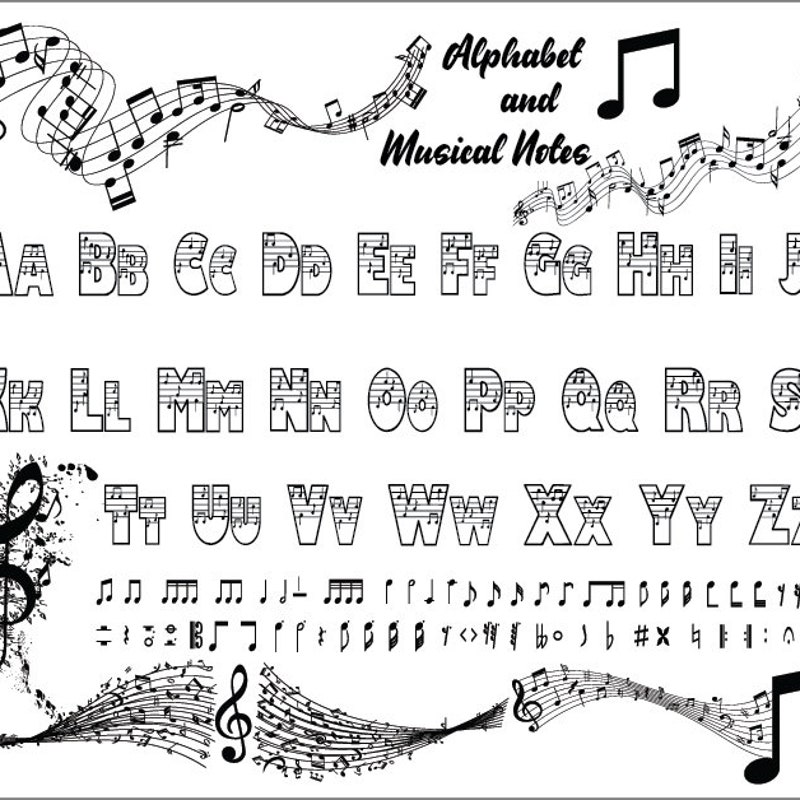 Musical Notes Svg - Etsy