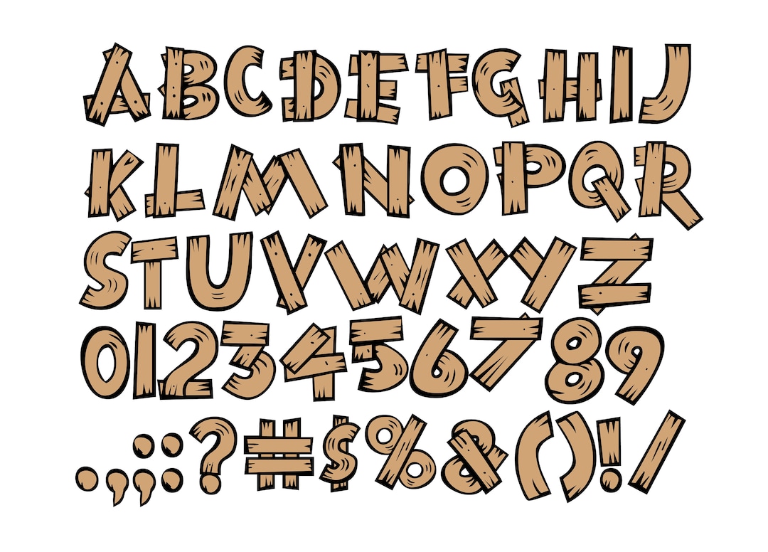 WOOD ALPHABET SVG, Plank Alphabet Svg, Wood Font Letters and Numbers ...