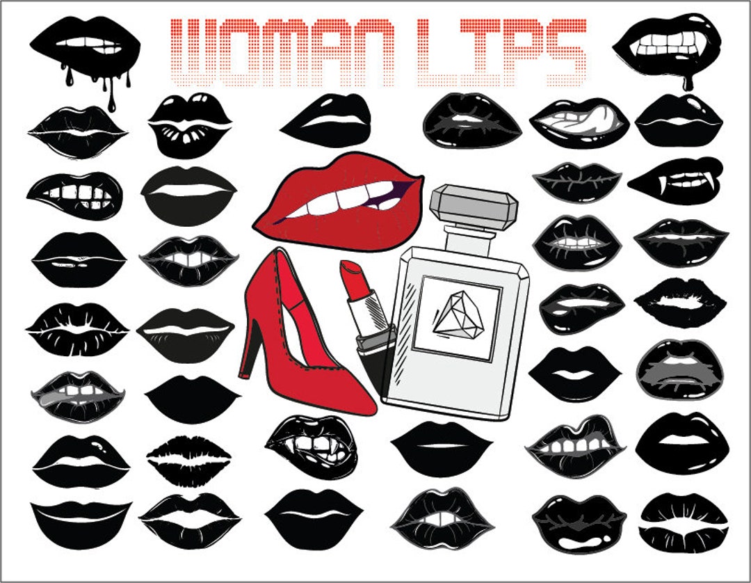 Lips Svg Bundle Lips Svg Kiss Svg Dripping Lips Svg Vampire Lips