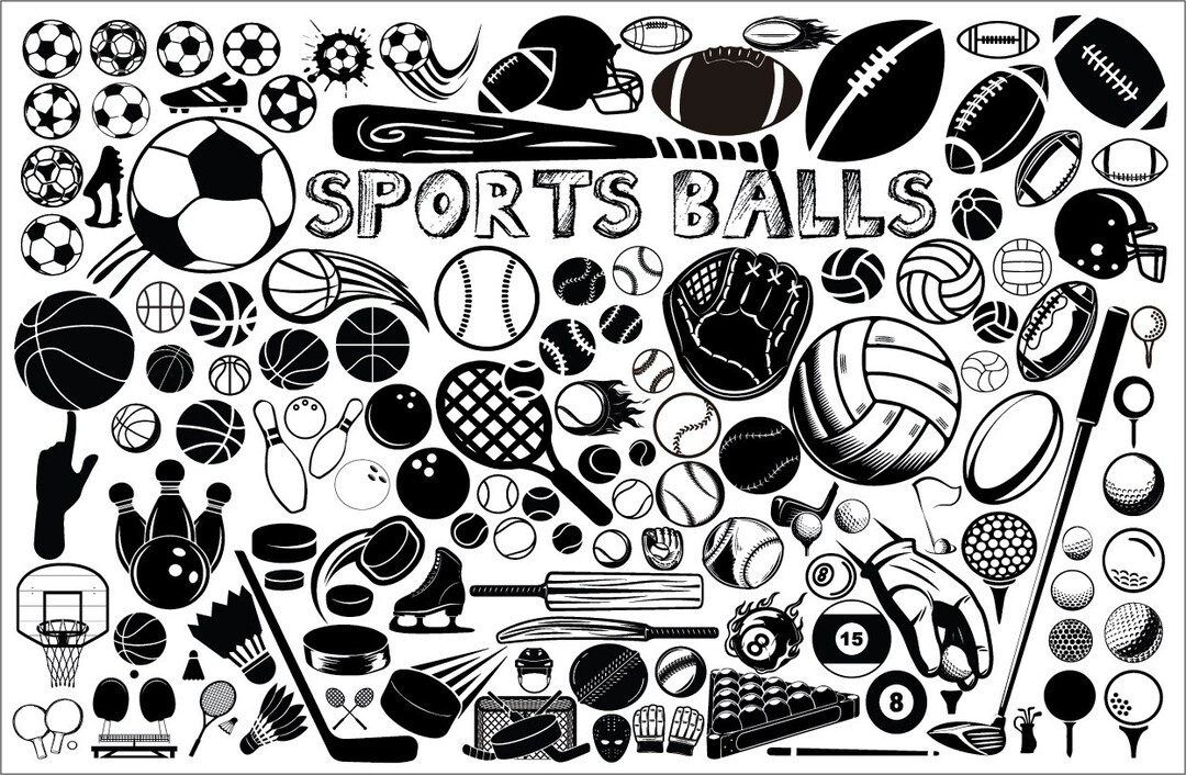 SPORTS BALLS SVG, Sports Balls Bundle Svg, Soccer Ball, Football Ball ...