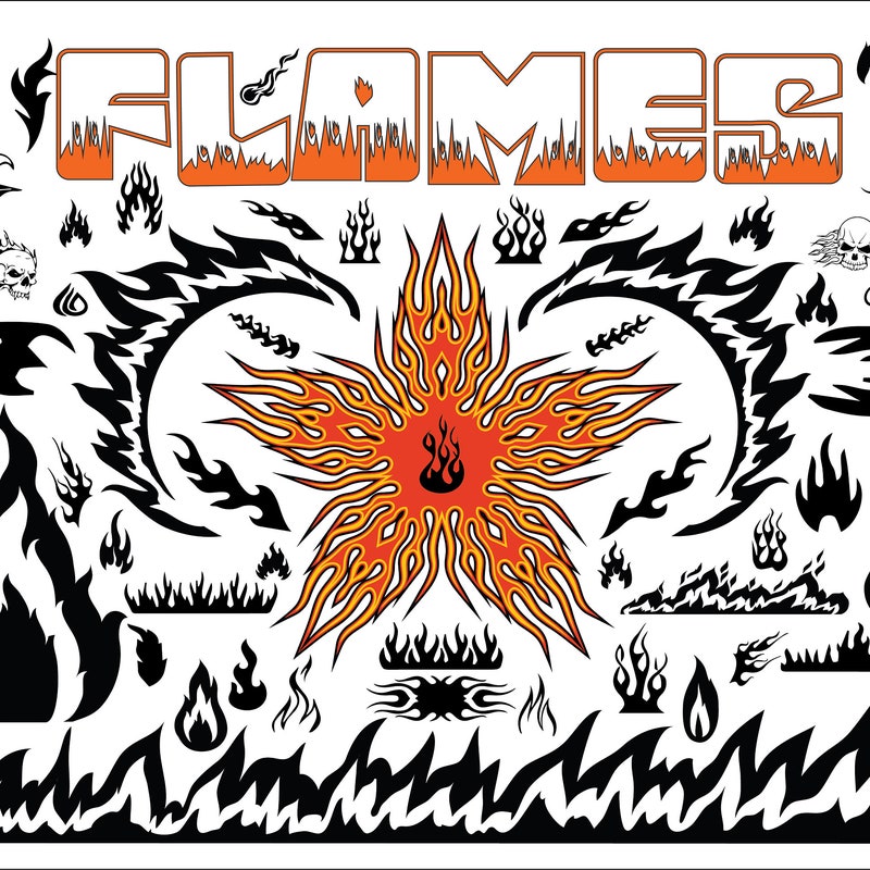 Flame Svg - Etsy