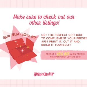 Open When Letter Digital Kit, Printed Envelopes, Long Distance Letter ...