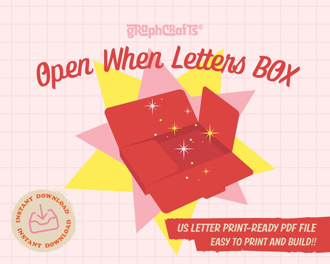 Rectangle Box Template, Box Template, Open When Letter Box, Printed Box ...