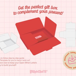 Rectangle Box Template, Box Template, Open When Letter Box, Printed Box ...