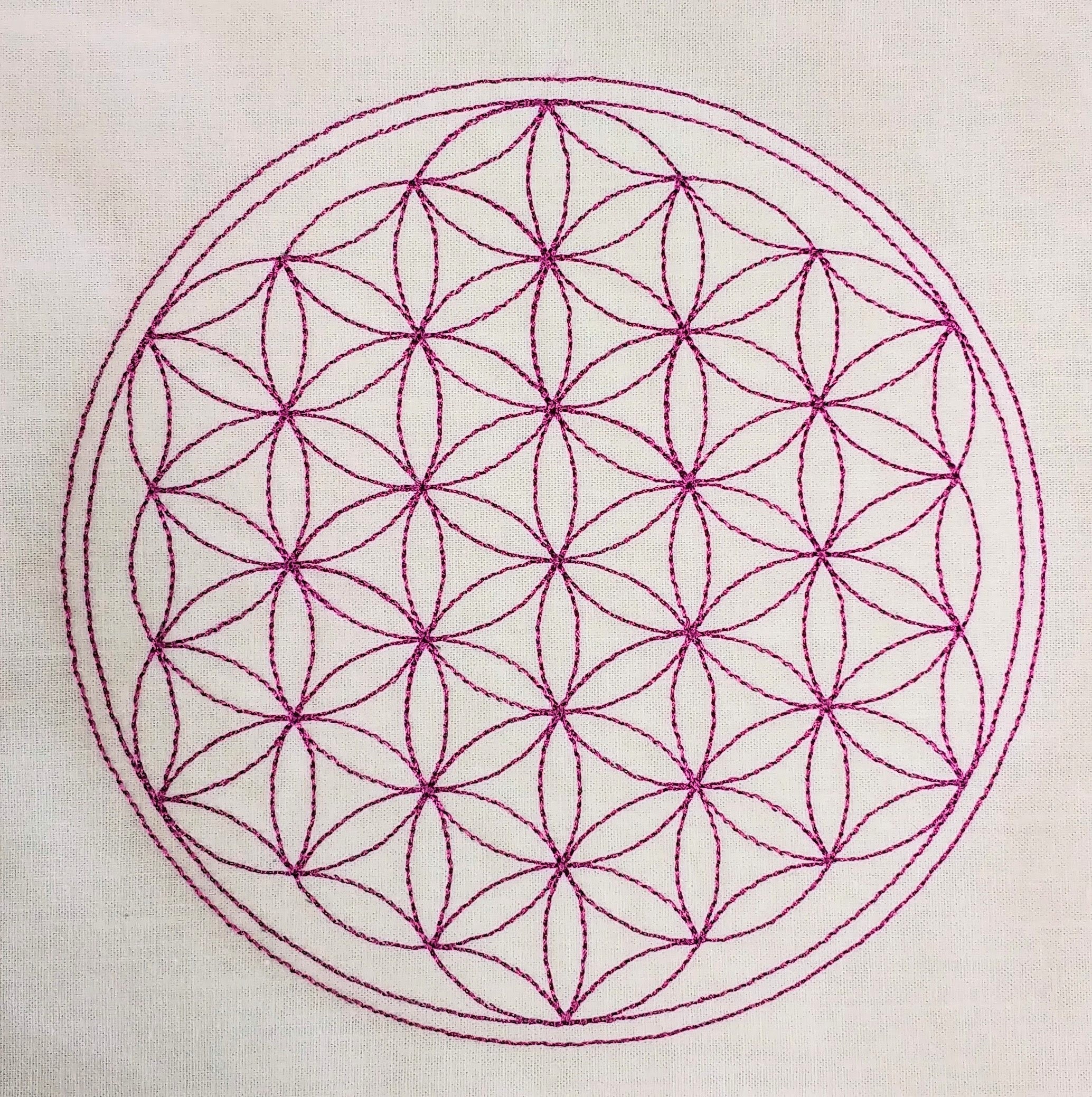 Flower of Life Machine Embroidery Design - Machine Embroidery - Flower ...