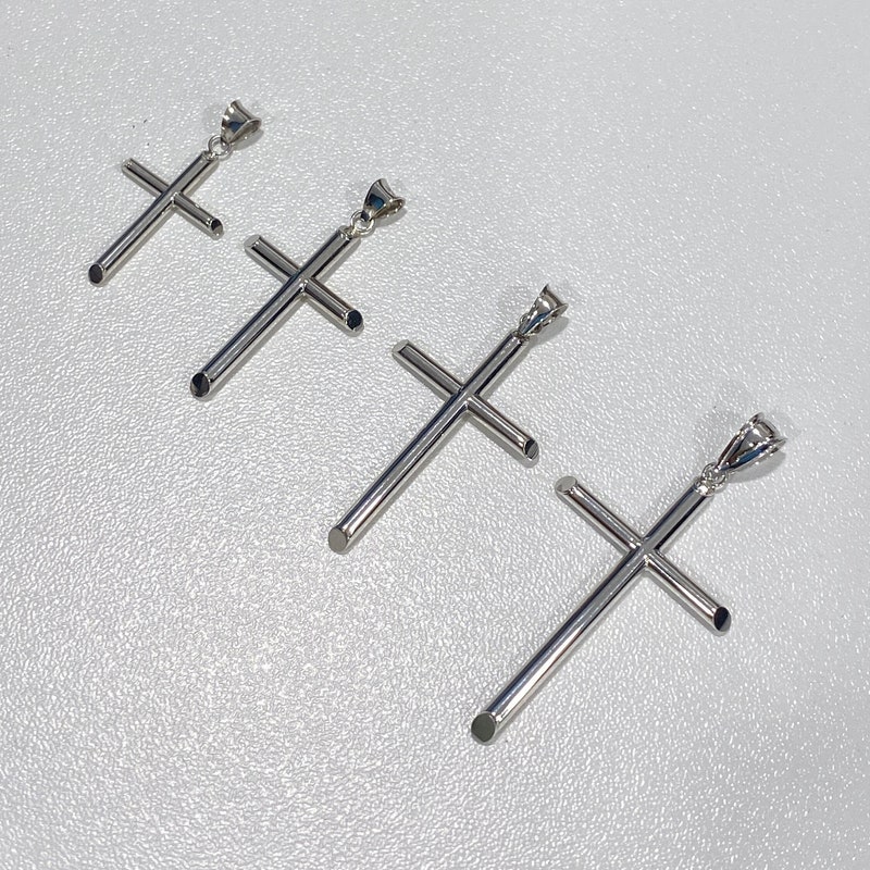 White Gold 1.5 Inch Cross - Etsy