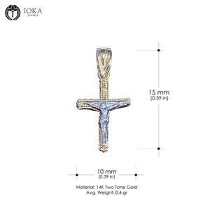 14K Solid Gold Small Jesus Crucifix Cross Religious Pendant, Religious ...