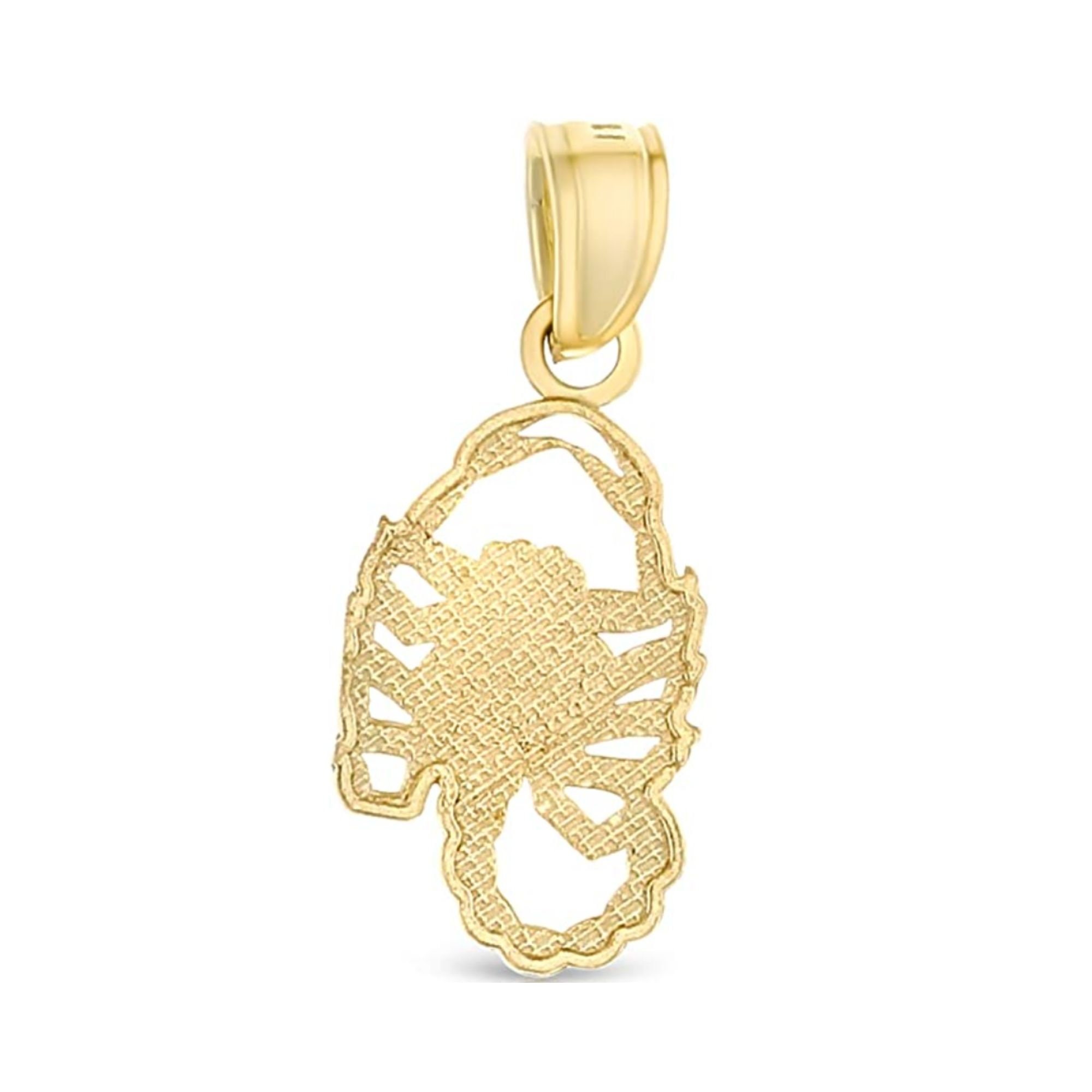 Real 14K Yellow Gold Scorpion Charm Tiny Pendant for Necklace - Etsy