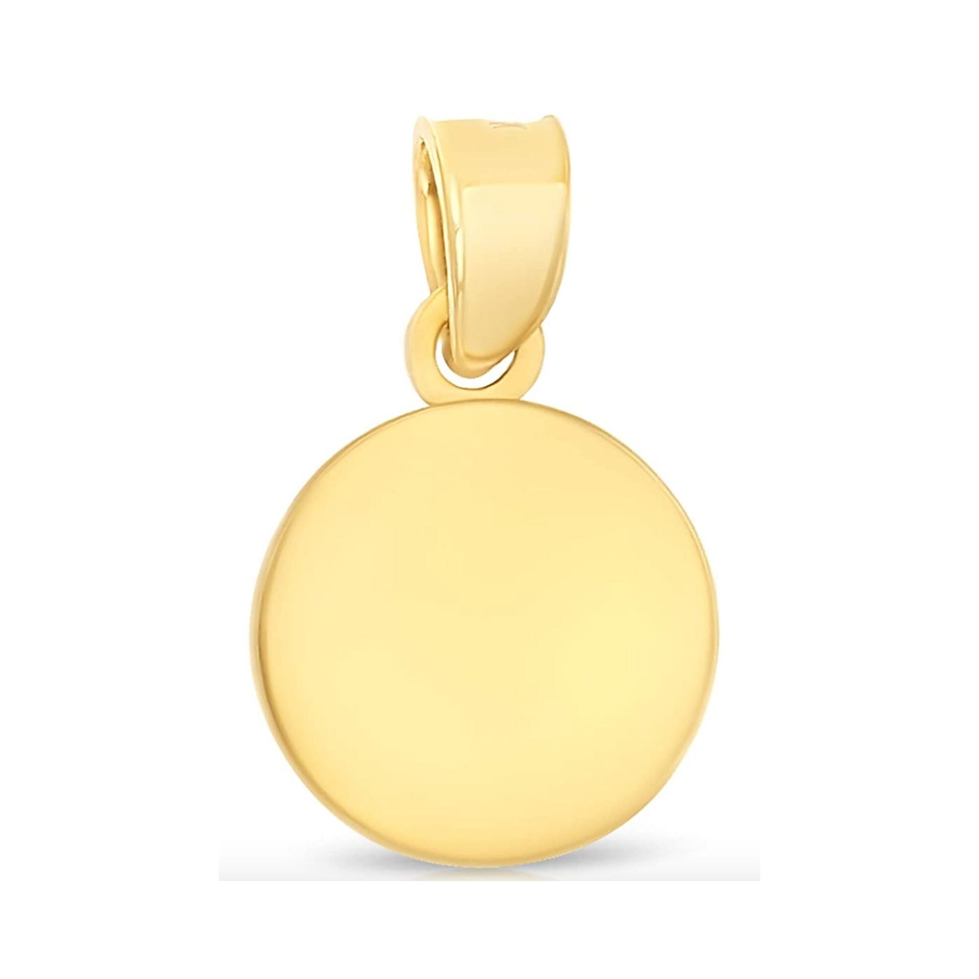 14K Real Yellow Gold Small Angel Religious Charm Pendant With 0.5mm Box ...