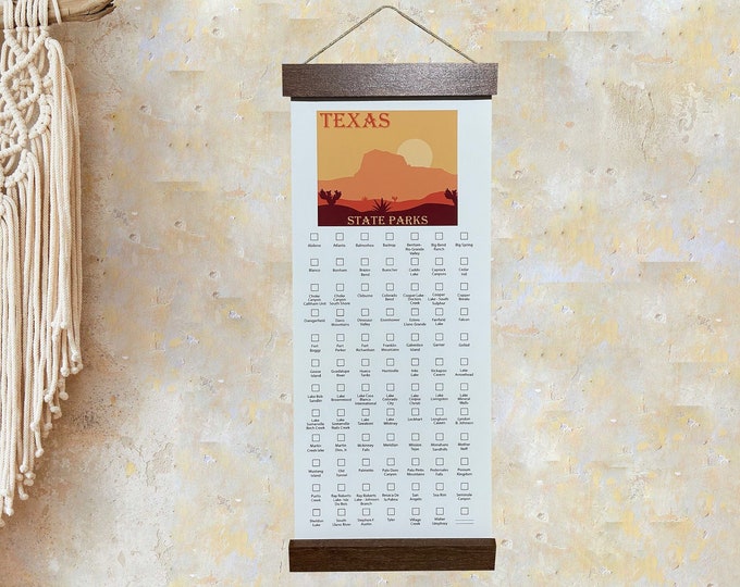 TX State Park Sign - TX State Park Checklist - TX State Park Check off ...