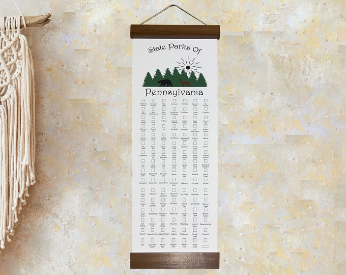 PA State Park Sign - PA State Park Checklist - PA State Park Check off ...