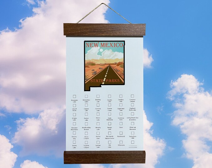 New Mexico State Park Checklist With Pen - New Mexico State Park Poster ...