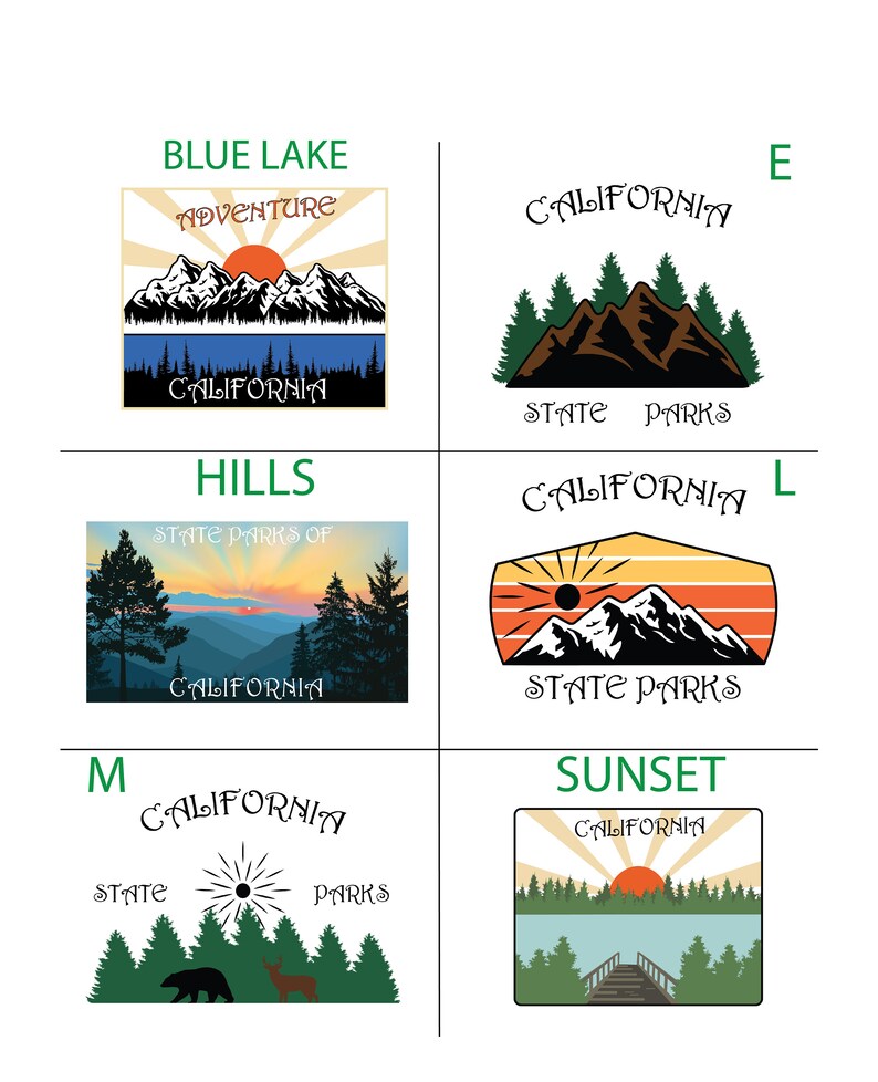 CA State Park Sign CA State Park Checklist CA State Park - Etsy