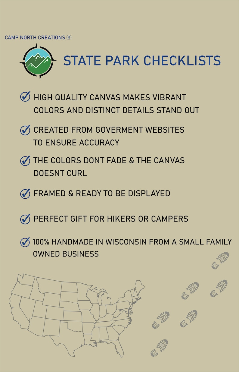 CA State Park Sign CA State Park Checklist CA State Park - Etsy