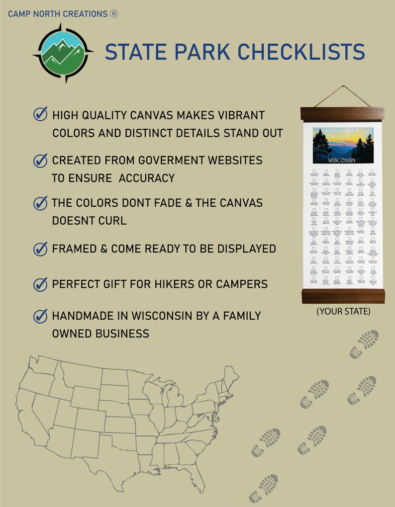 WI State Park Checklist WI State Park Check List WI State - Etsy