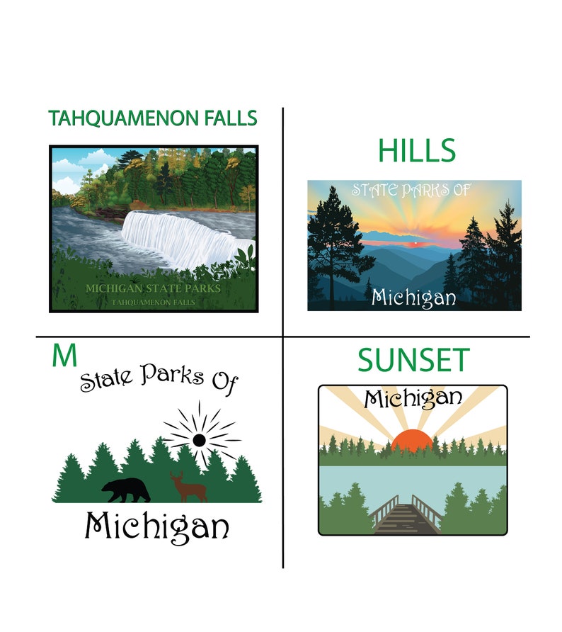 Michigan State Park Checklist With Pen Michigan State Park - Etsy