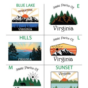 Virginia State Park Checklist Virginia State Park Map Virginia Hike Map ...