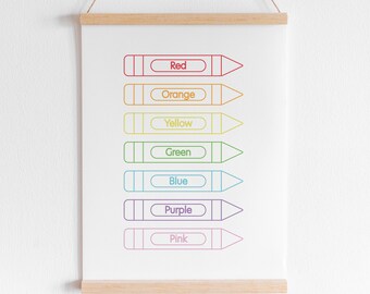 Crayon Color Chart - Etsy