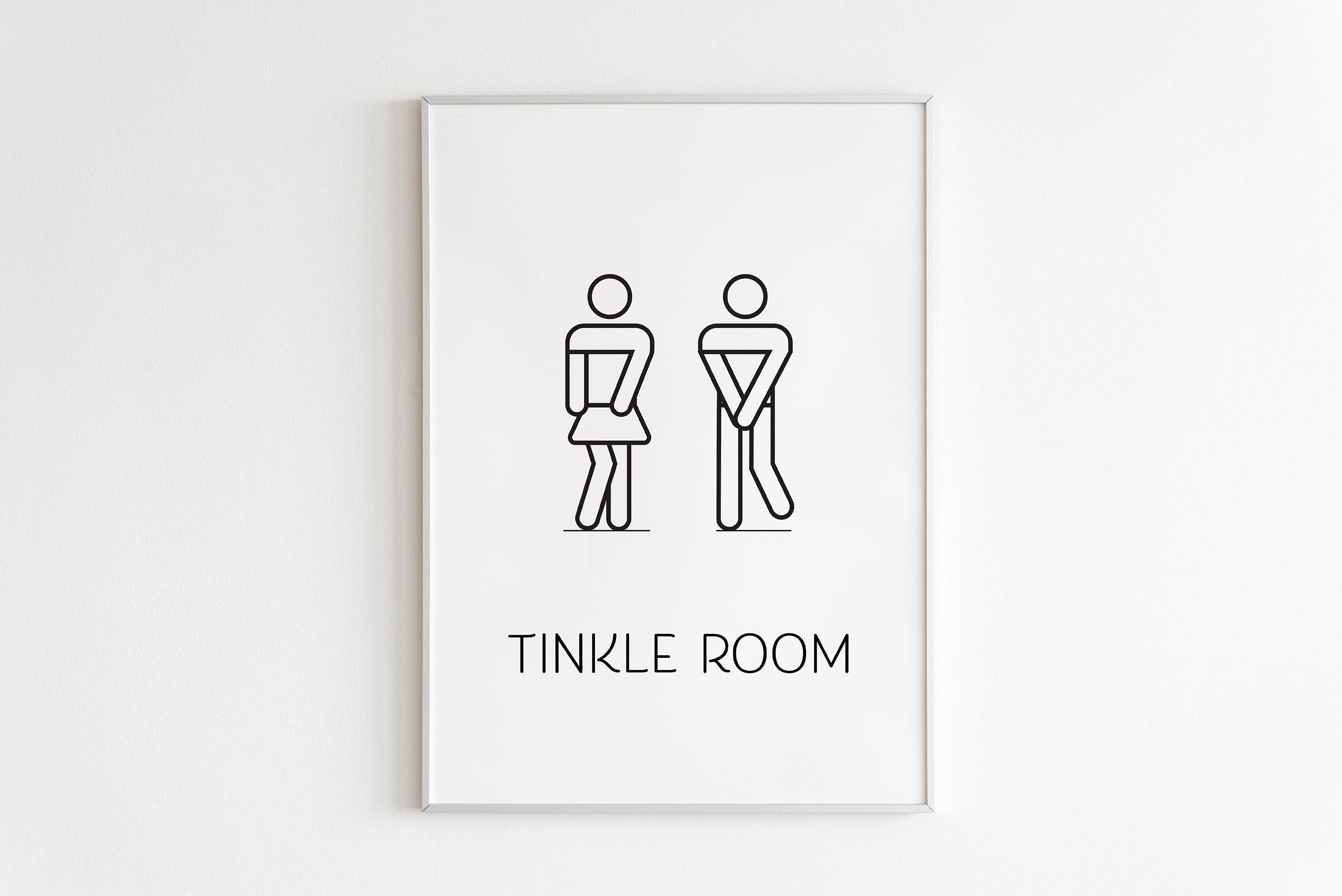 Tinkle Room Bathroom Wall Art - Digital Download, Minimalist Bathroom ...