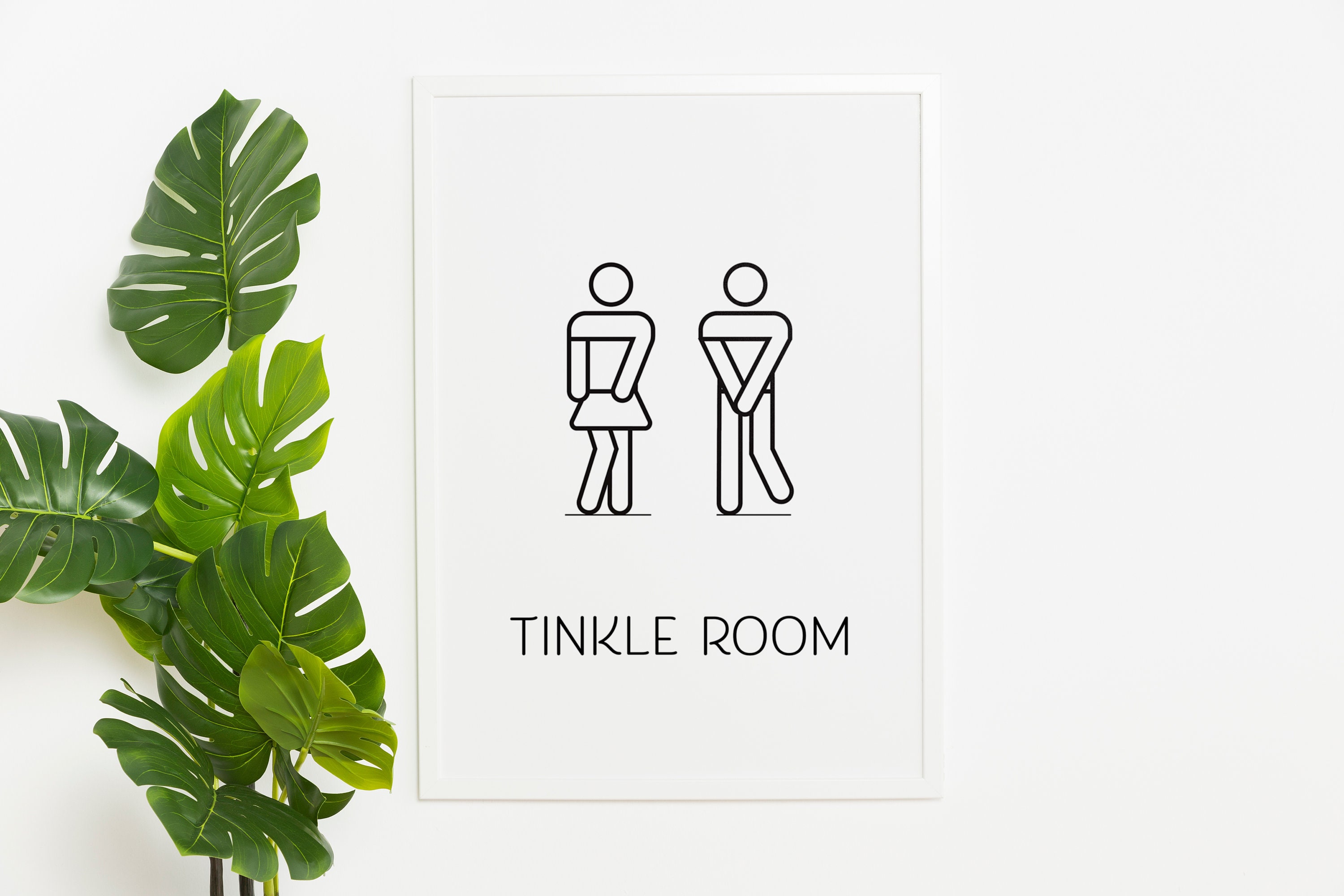 Tinkle Room Bathroom Wall Art - Digital Download, Minimalist Bathroom ...