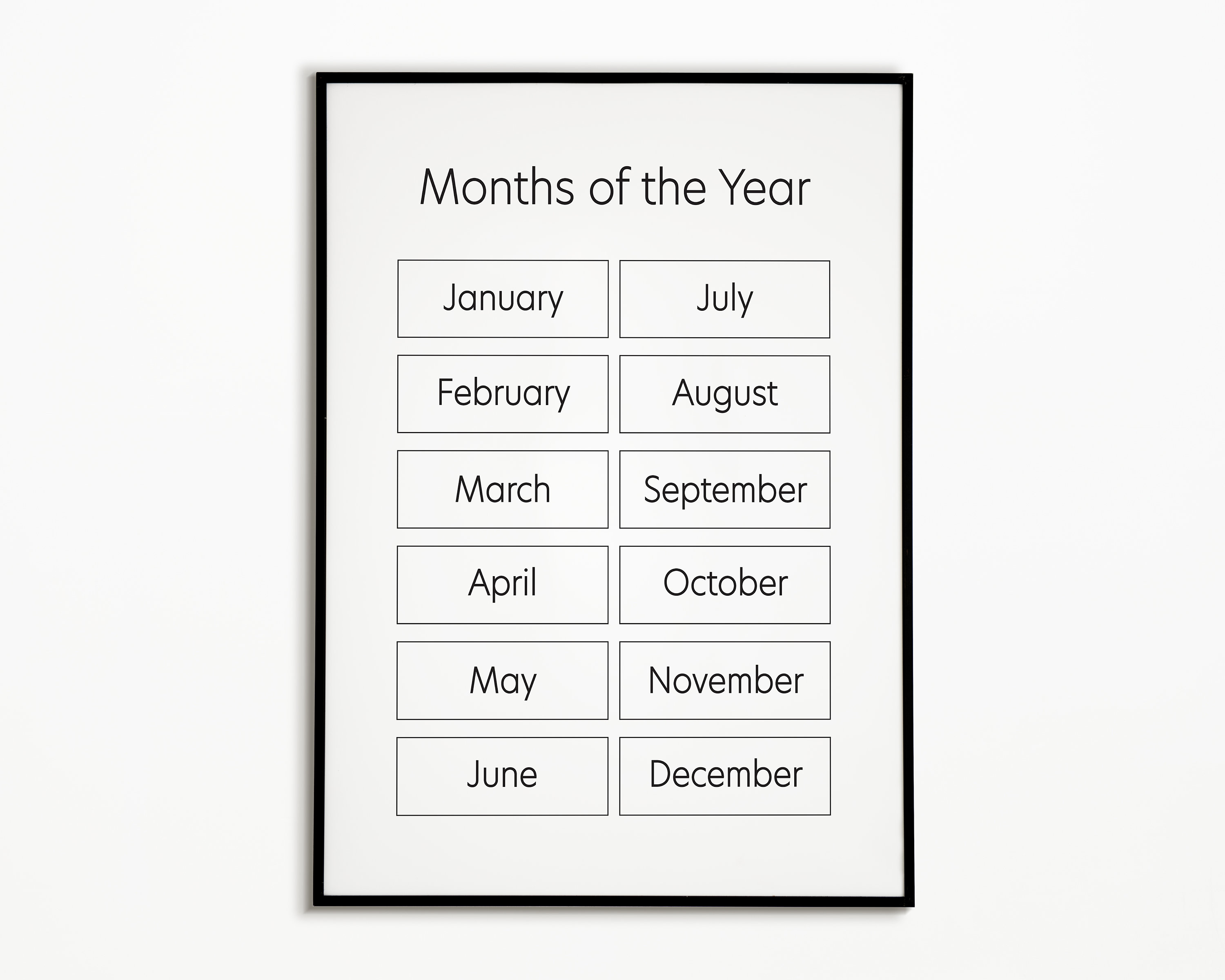 Months of the Year Printable Wall Art - Digital Download, Months of ...