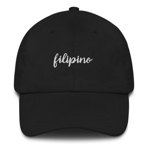 Filipino Hat - Filipino Dad Hat - Filipino Cap - Filipino Minimalist ...