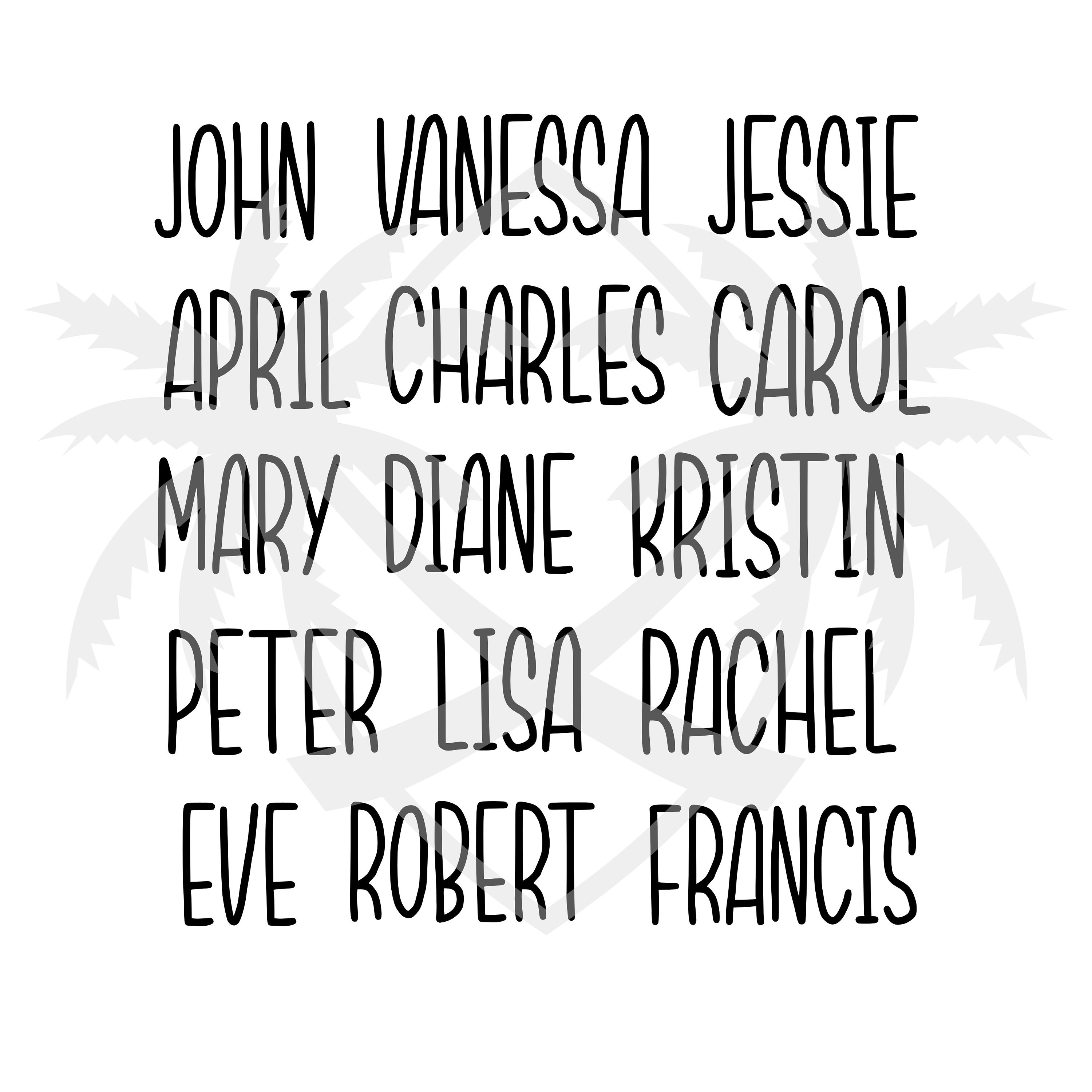 Thick for Easy Weeding Rae Dunn Inspired Font SVG Files - Rae Dunn ...